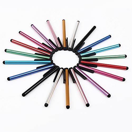 homEdge Slim Stylus Pen Set of 20 Pack, Universal Stylus Compatible with All Device with Capacitive Touch Screen – 10 Color