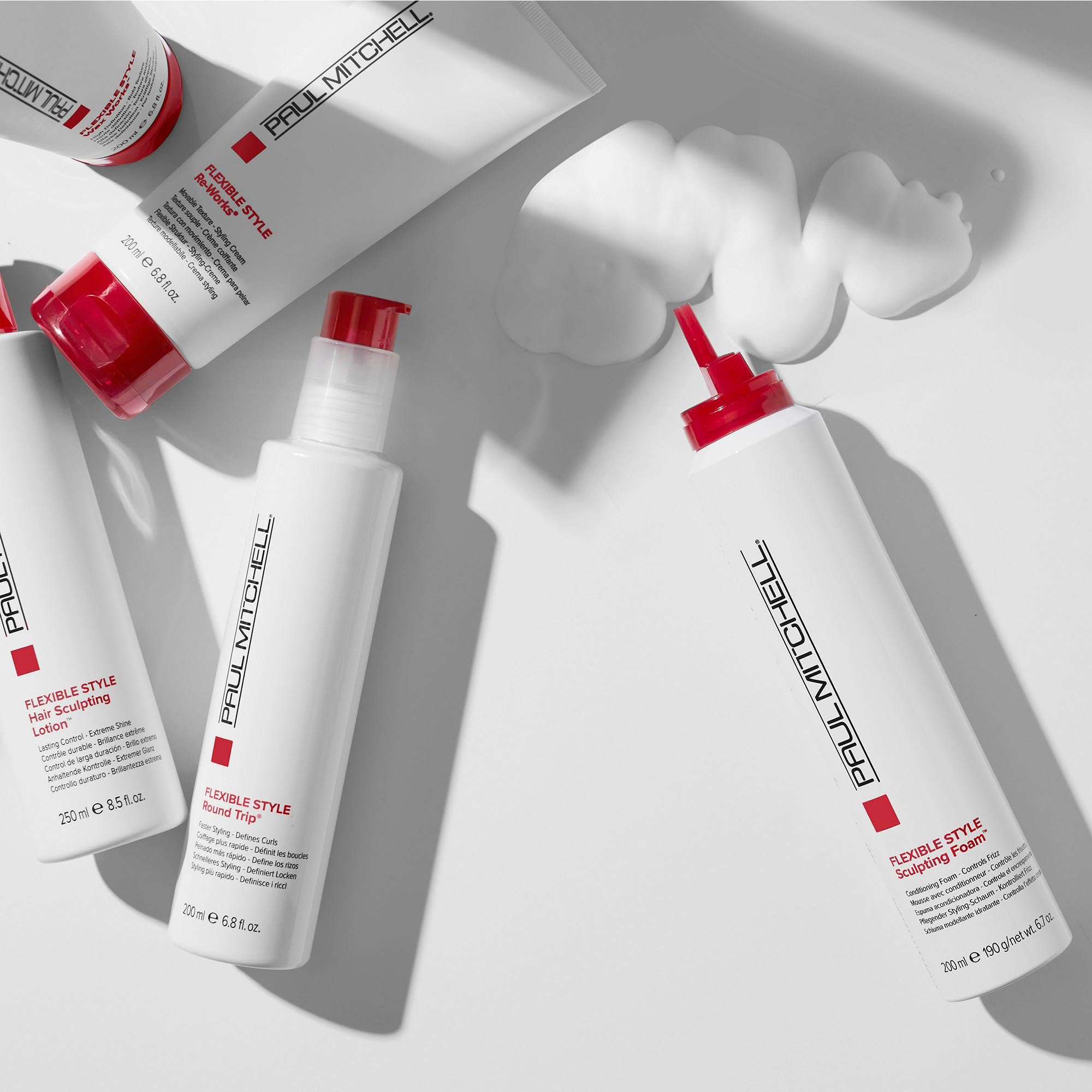 Paul Mitchell Sculpting Foam, Conditions + Controls Frizz, For All Hair Types, 6.7 oz.