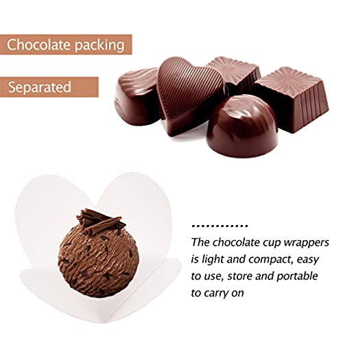 DOITOOL 200pcs Truffle Wrappers Paper Chocolate Candy Cups Truffle Liners Truffle Cups for Baby Shower Bridal Shower Birthday Party Wedding