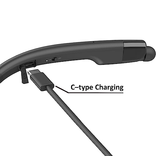 EXFIT BCS-700 Pro Bluetooth Neckband Wireless Headphones, Around The Neck Headphones, Retractable Earbuds Without Button Control, Pull Earbud for Auto Answer, Bluetooth 5.2, Low Latency