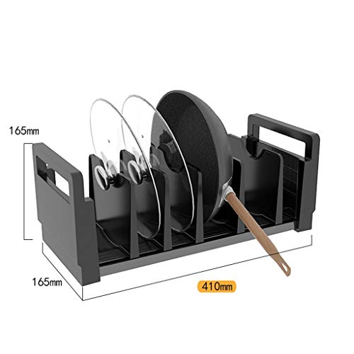 BHVXW Pot Lids Rack Pan&Cutting Board Lid Holder Kitchen Storage Rack Compartments with Drain Tray Kitchen Tools