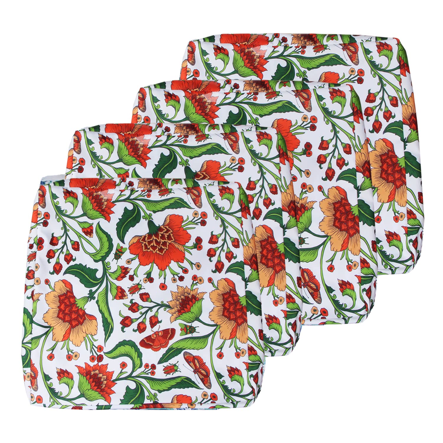 EHouseHome Patio Chair Seat Cushion Covers,Washable UV Resistant Slip Covers Replacement,Waterproof Outdoor Furniture Cushion Pillow Seat Cover for Couch,Garden,Sofa,22"ร22"ร4"(4 Covers Only,Babala)