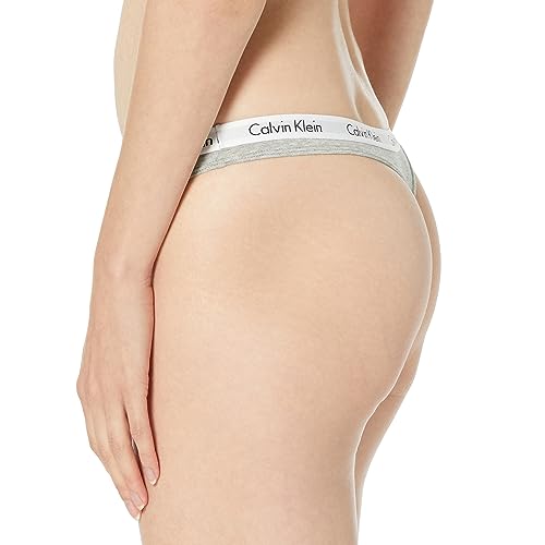 Calvin Klein Women's Carousel Logo Cotton Stretch Thong Panties, 5 Pack, Black/Nymphs Thigh/Tawny Port/Grey Heather/Ck Confetti Black, Medium