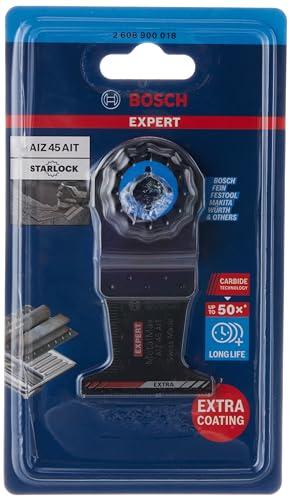 Bosch Professional 1x Expert MetalMax AIZ 45 AIT Multitool Blades (for Steel, Stainless steel, Width 45 mm, Accessory Multitool), black/blue