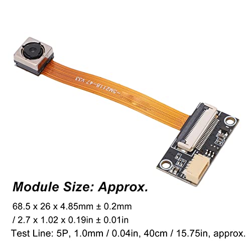Emoshayoga Mini Camera Board, Wide Application Camera Module 5MP OV5647 Chip 76° Field of View Driver Free for Machine