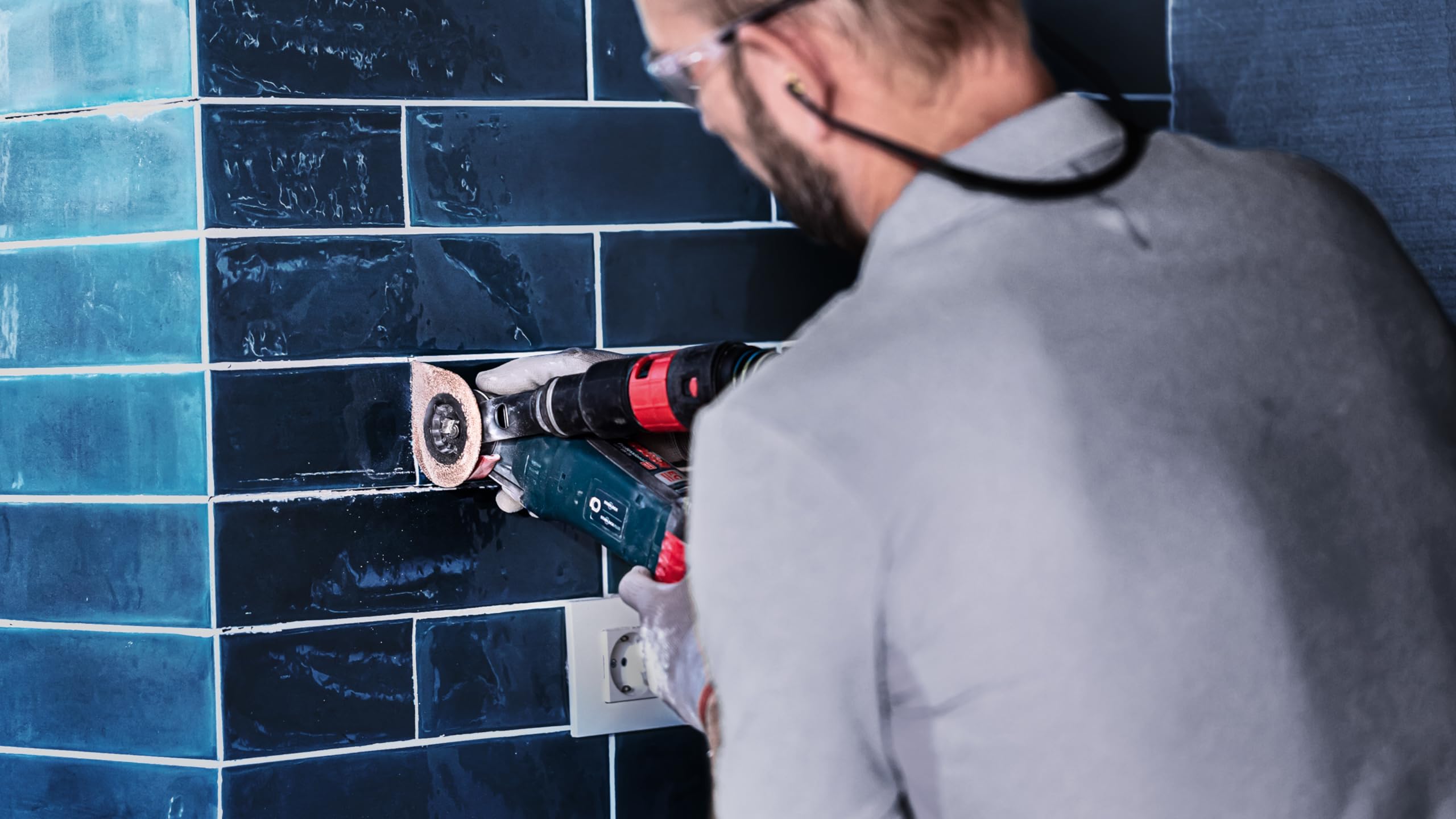 Bosch Professional 1x Expert 3 max AVZ 70 RT4 Multitool Grouting Plates (for Mortar, Ø 70 mm, Accessory Multitool)