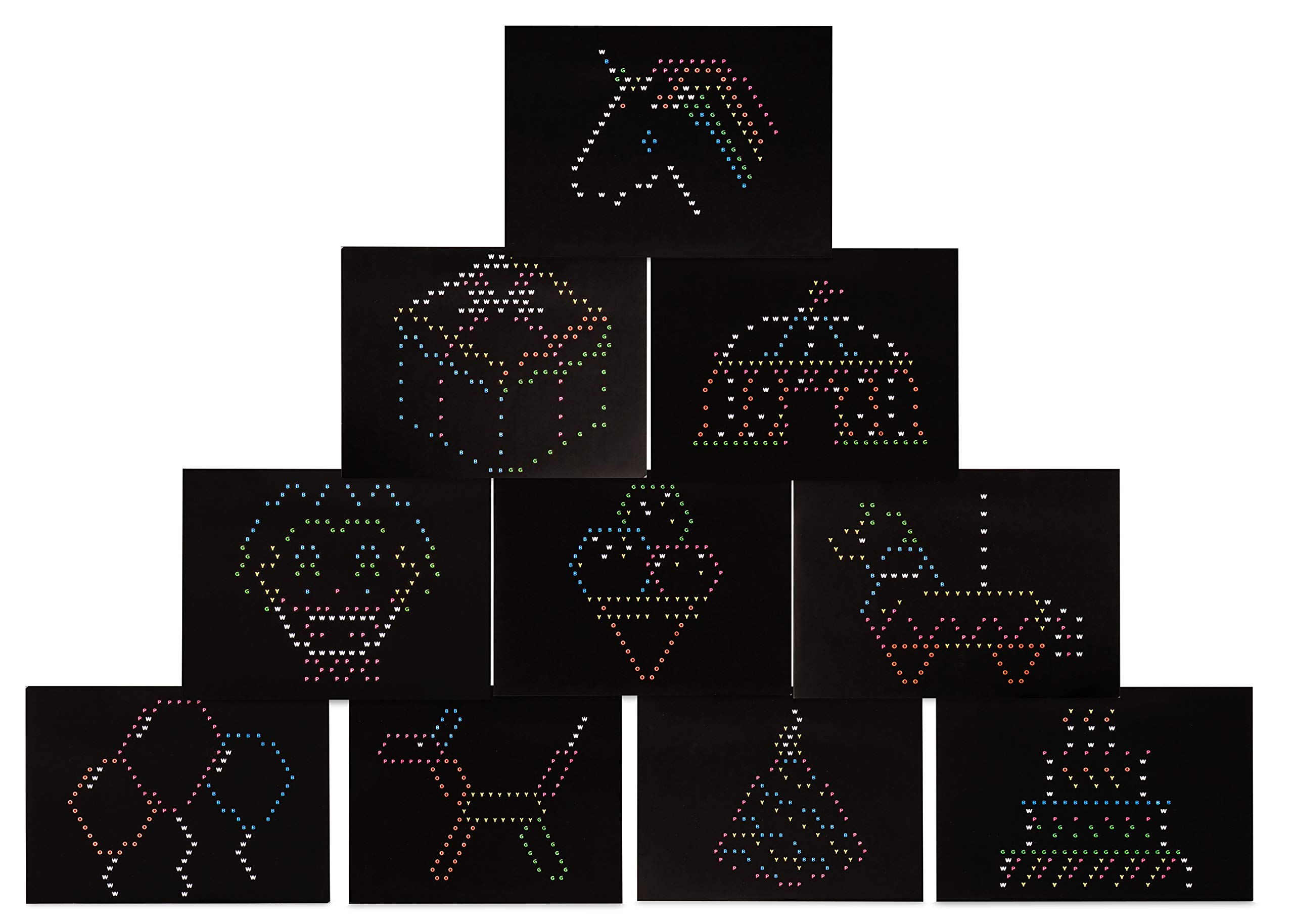 Lite Brite Ultimate Classic Refill Pack - Celebration Theme - 10 Reusable Templates - Amazon Exclusive, Black