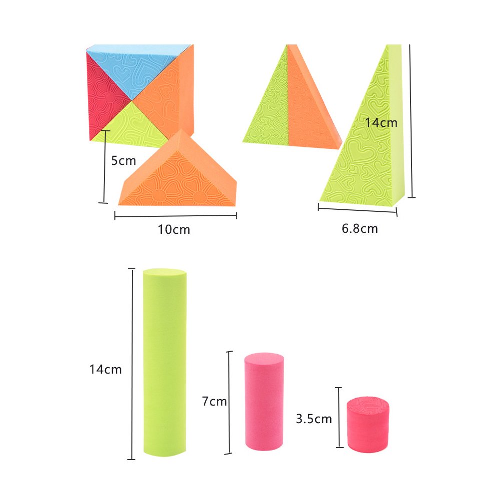 MOBU Foam Building Blocks for Toddlers 1-3, 50 PCS Educational Soft Building Blocks for Kids Playing Indoor Outdoor Bathroom Bathtub or Beach (Reusable Storage Bag)