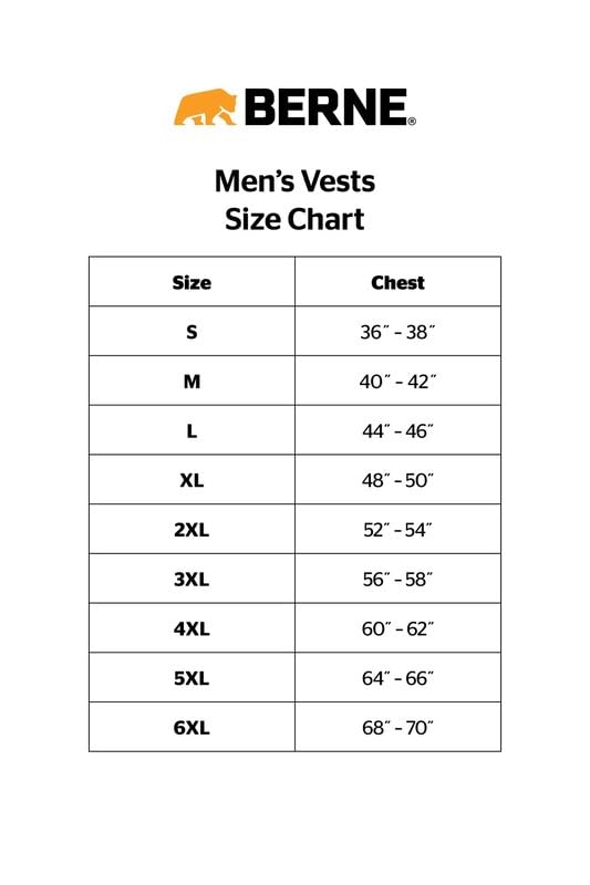 Berne Men's High Country V-Neck Vest, Medium Regular, Bark