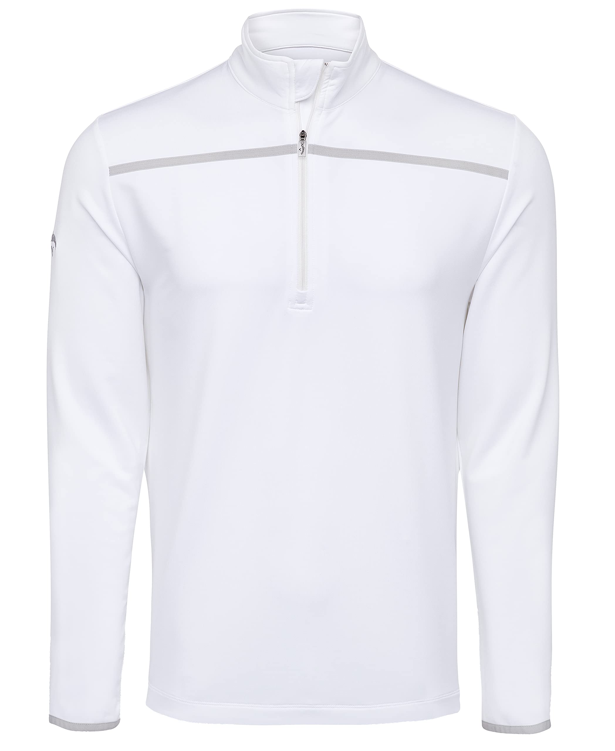 Callaway Men's Weather Series ¼ Zip Mock Neck Pullover For Men, Extended Sizes, Men’S Performance Apparel (Sizes Small-4Xl Big & Tall), White, 4X-Large
