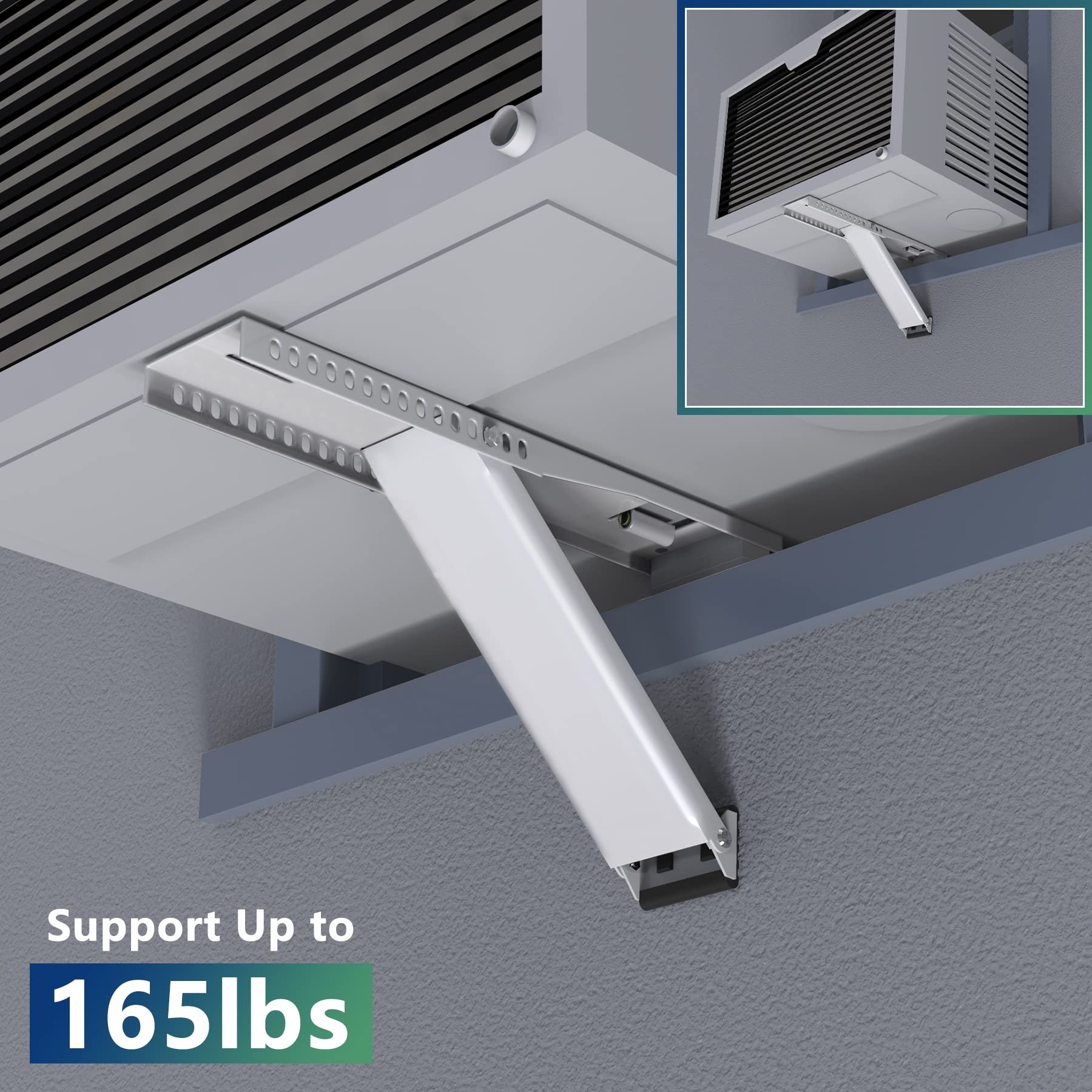 Wintcomfort Window Air Conditioner Bracket, Heavy Duty Support Bracket, Up to 165 lbs, Universal to Fit 5,000 to 22,000 BTU AC Units