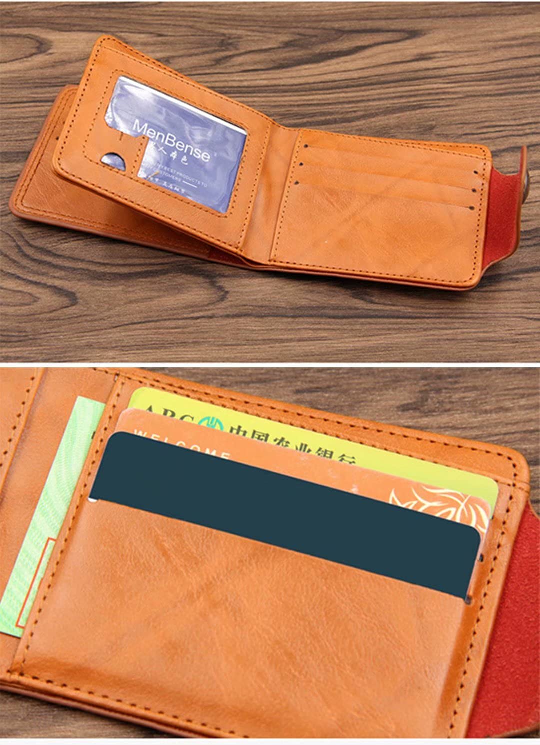 Men's Novelty US 100 Dollar Wallet,Billfold Safe Purse With Magnetic Buckle(Brown)