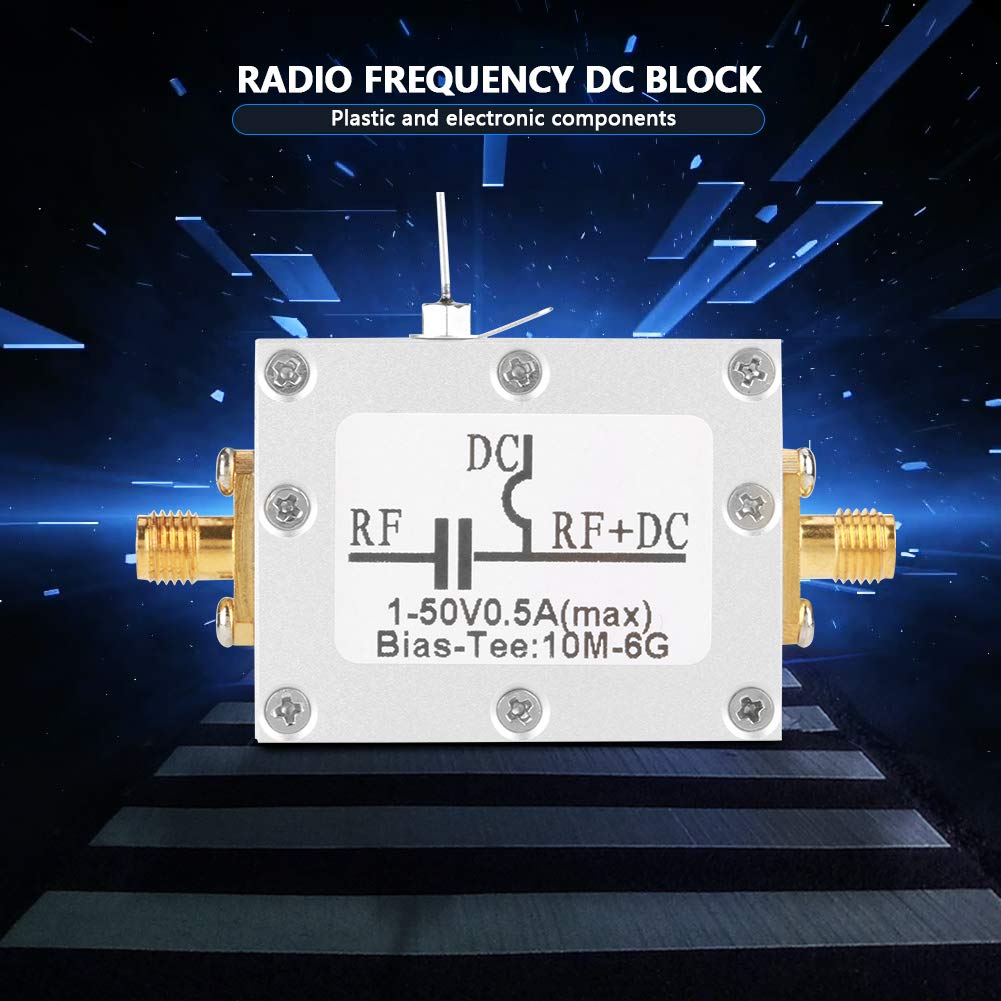 Bias Tee,10MHz-6GHz Bias Tee Broadband Radio Frequency Microwave Coaxial Bias Low Noise Amplifier Module.