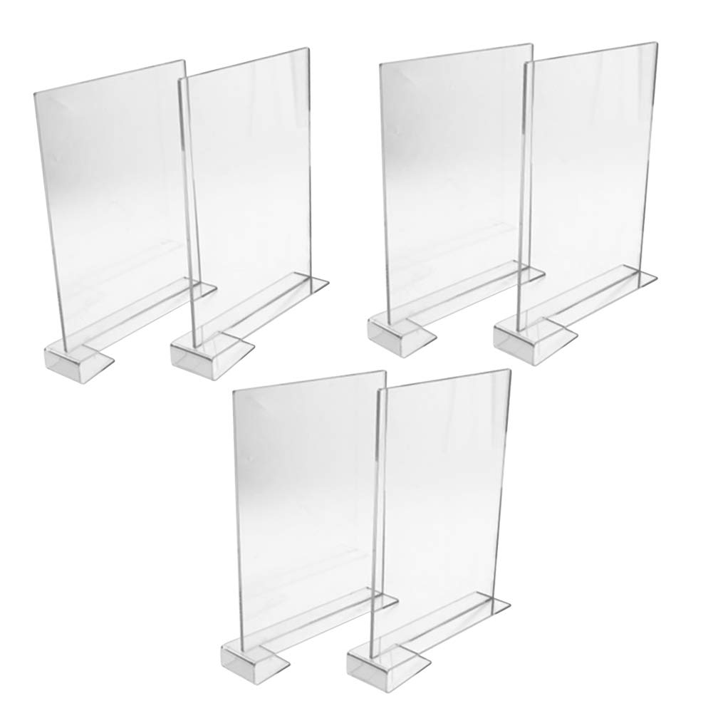 Bernese 6pcs Acrylic Shelf Dividers for Closets,Clear Closet Shelf Dividers,Organize Clothes, Books,Towels and Hats