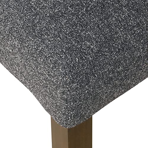Homepop Home Decor | Upholstered Parsons Dining Chairs | Dining Chairs Set of 2 | Decorative Home Furniture, Gray Woven Fabric