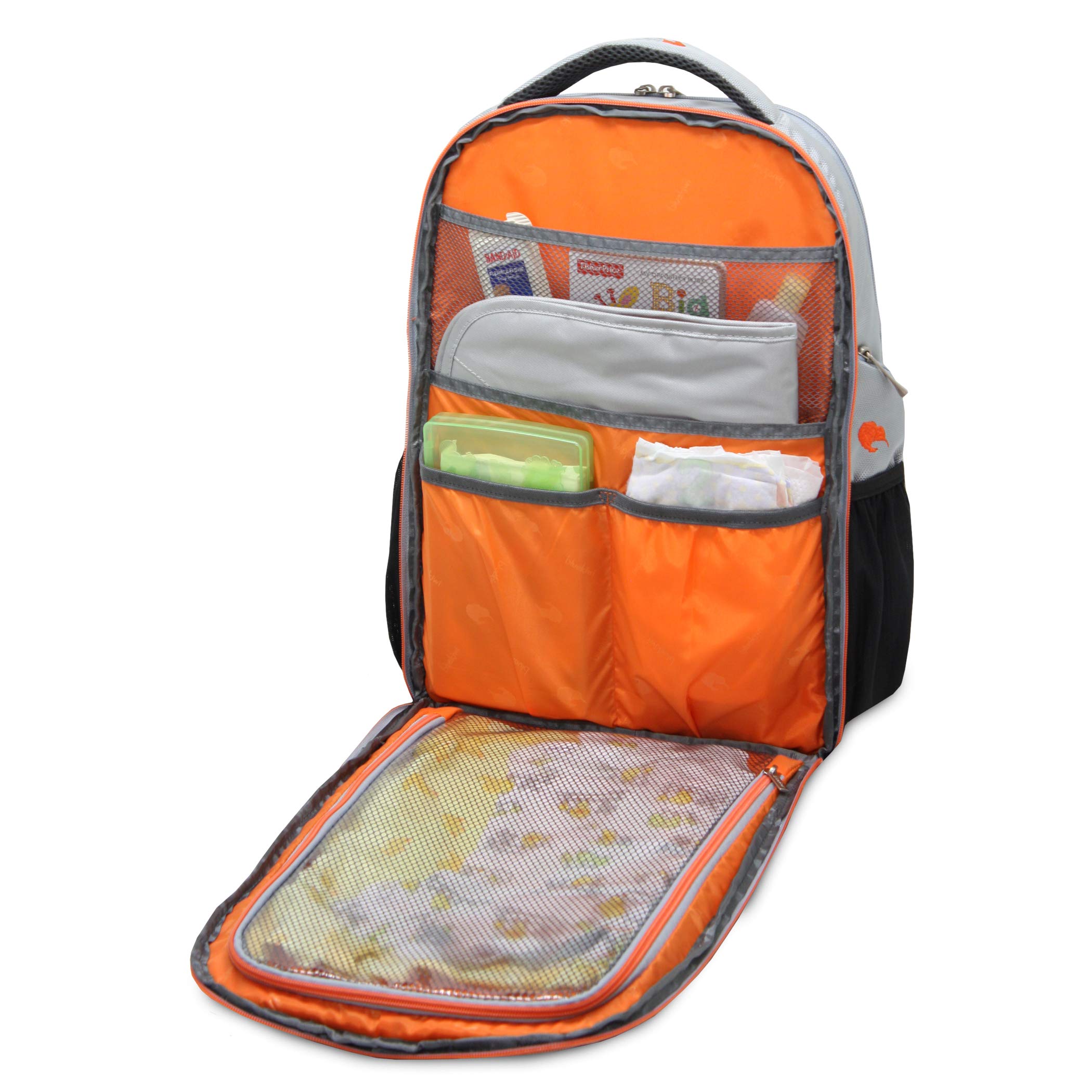 Bluekiwi HAPU Lightweight Portable Diaper Backpack Bag with Innovative Changing Station, Ample Storage, XL Insulated Pocket, and Dedicated iPad | Tablet Pocket