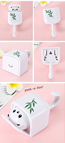 Gautsa Cute Peek-A-Boo Hooks, Self Adhesive, Pop up Cat Bear Animal Decorative for Kids Boys Girls, for Key Coat Robe Towel, 4 Pack (Bears)