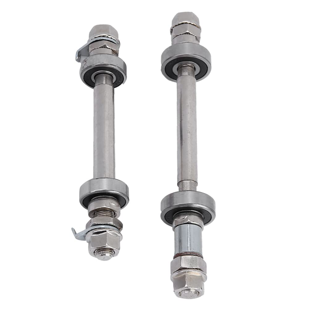 Bicycle Hub Axle Mountain Bike Paired Bearings Solid Axle Riding Equipment Bicycle Accessories,for Road Bikes and Mountain Bikes((Front) axle +6000 Bearing)