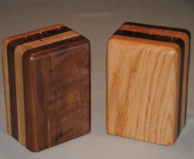 Wisconsinmade Walnut Steak Knife Block with Six Slots, Cherry and Walnut