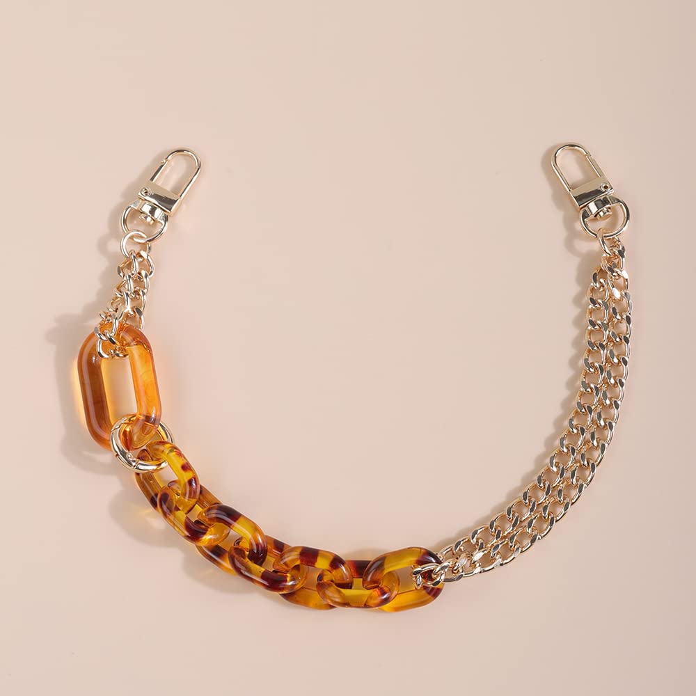 Wiwpar Acrylic Amber Bag Chain Shoulder Bag Purse Replacement Chain Straps for Women's Handbags (Style 4)