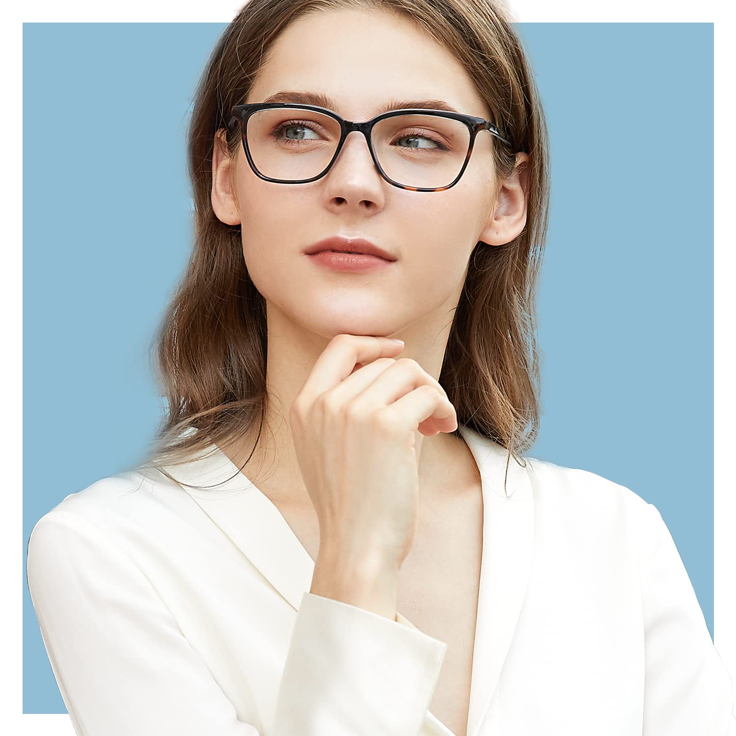 BLUEMOKY Blue Light Reading Glasses for Women 3 Pack Fashion Cat Eye Computer Glasses Bluelight Blocking Reader 1.75