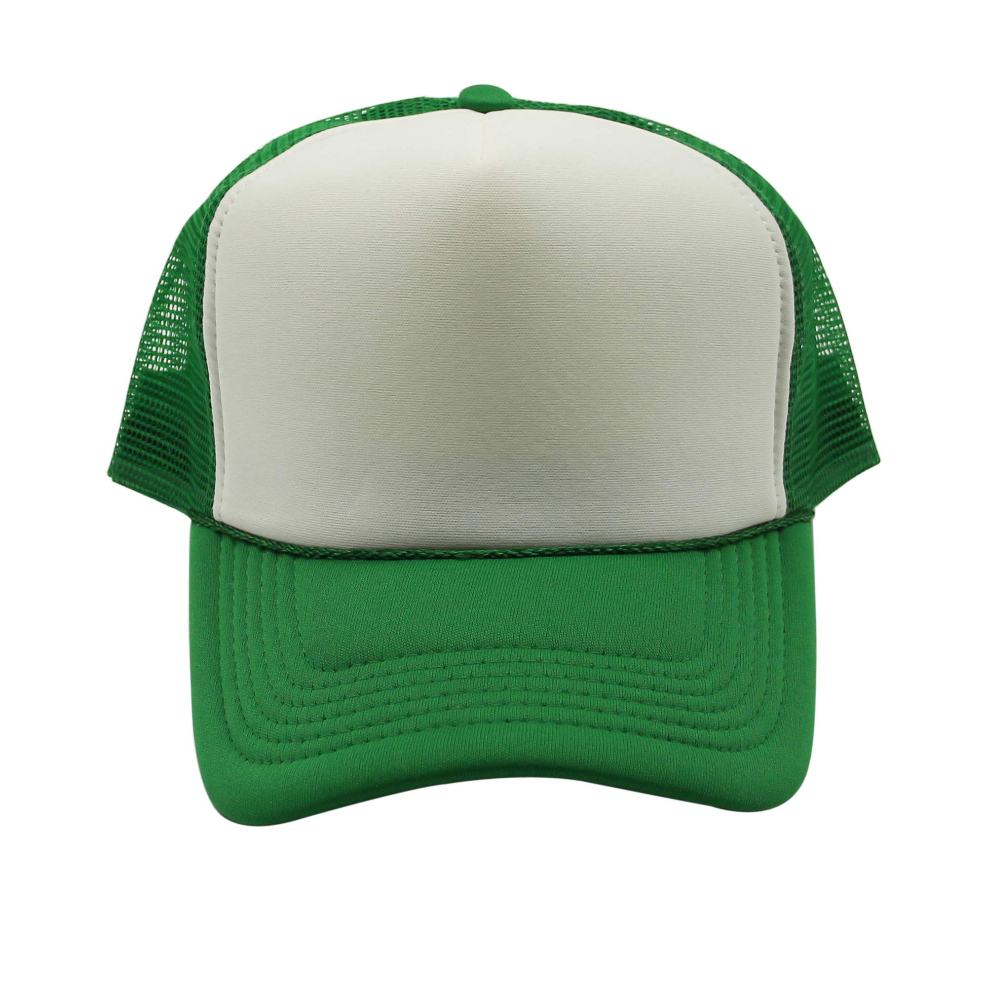 Craftman High Crown Foam Front Mesh Back Classic Trucker Hat with Adjustable Snapback for Men and Women 2pack(Navy/White Green/White)