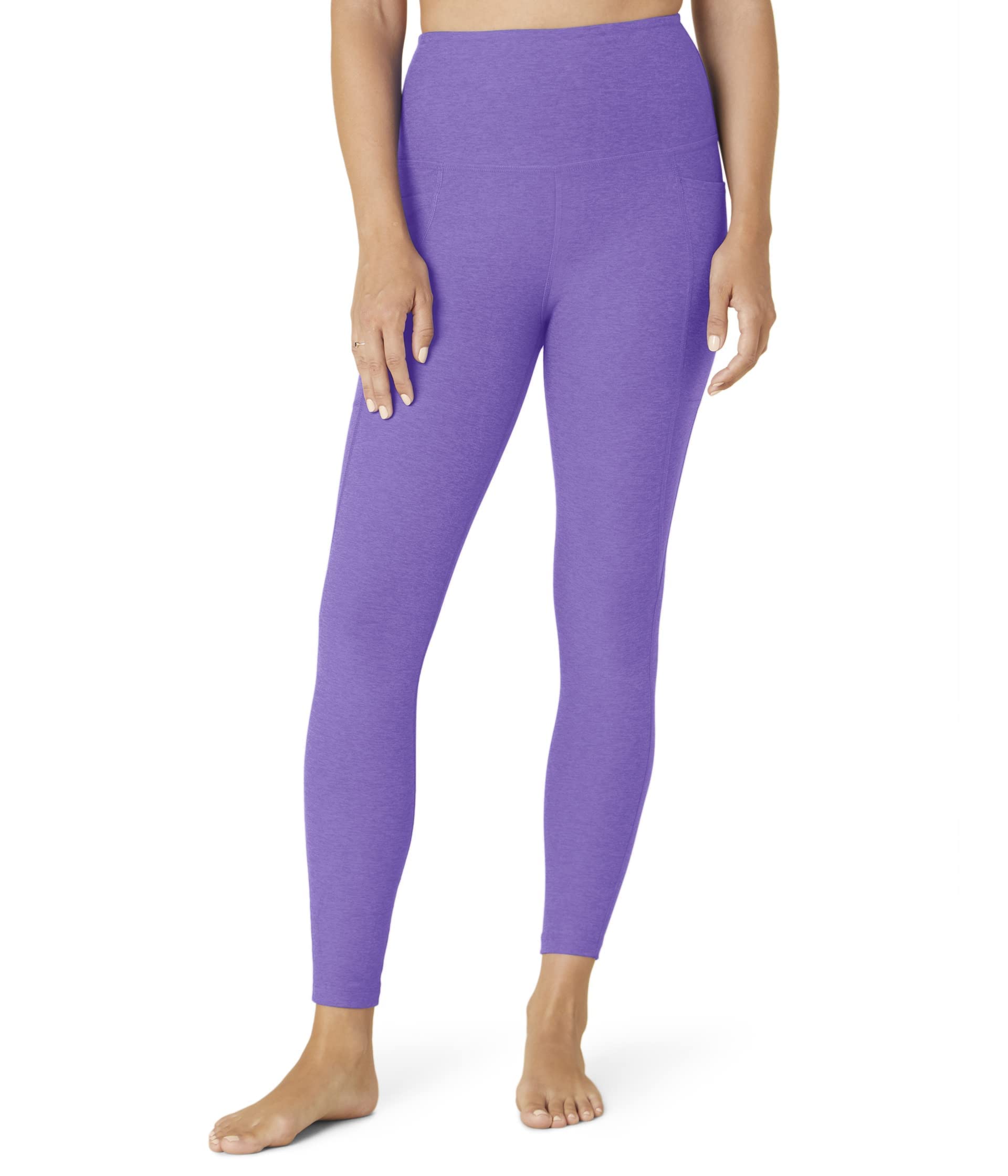 Beyond Yoga Spacedye High Waisted Pocket Midi Legging Bright Amethyst Heather XS (US Women's 2-4) 25
