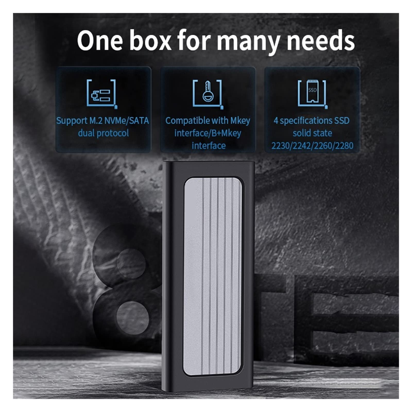 COCGOO Portable Solid State Drives Enclosure SSD M.2 NVMe PCIe 3.0 256GB 512GB 1TB 2TB Internal Solid State Drive Compatible with PC/Notebook (Size : 2TB)