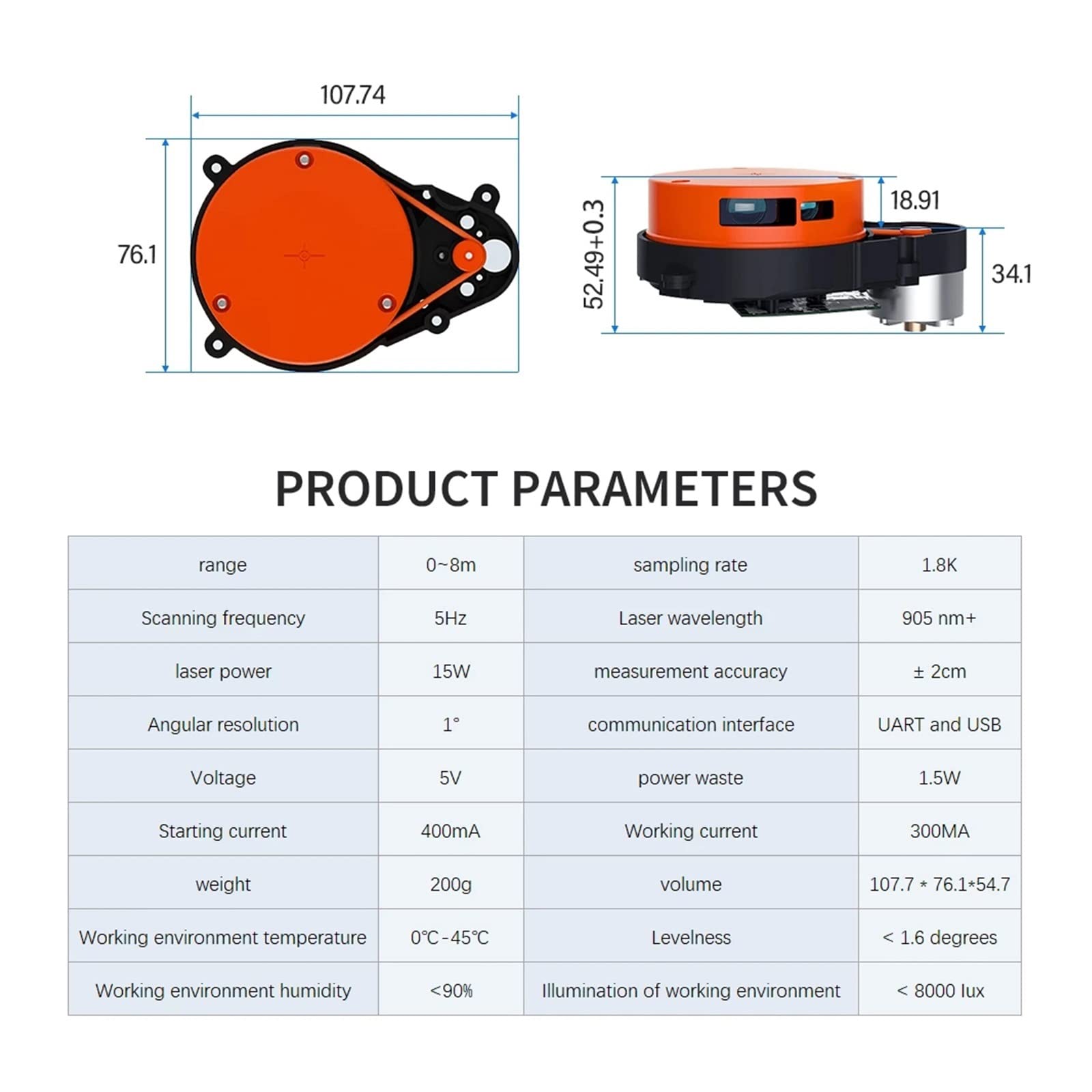 Compatible with -Roborock S7 S45 Max S55 S6 S5 Max Laser Distance Sensor Parts Parts Robotic Vacuum Cleaner LDS Laser Distance Sensor