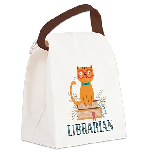 CafePress Librarian Or Library Volunteere Canvas Lunch Bag with Strap Handle