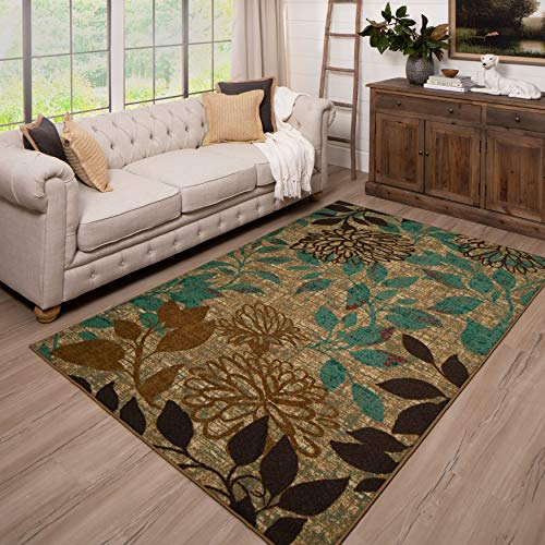 Mohawk Home Bella Garden Floral Indoor/ Outdoor Patio Printed Area Rug, 5'x8', Multicolor