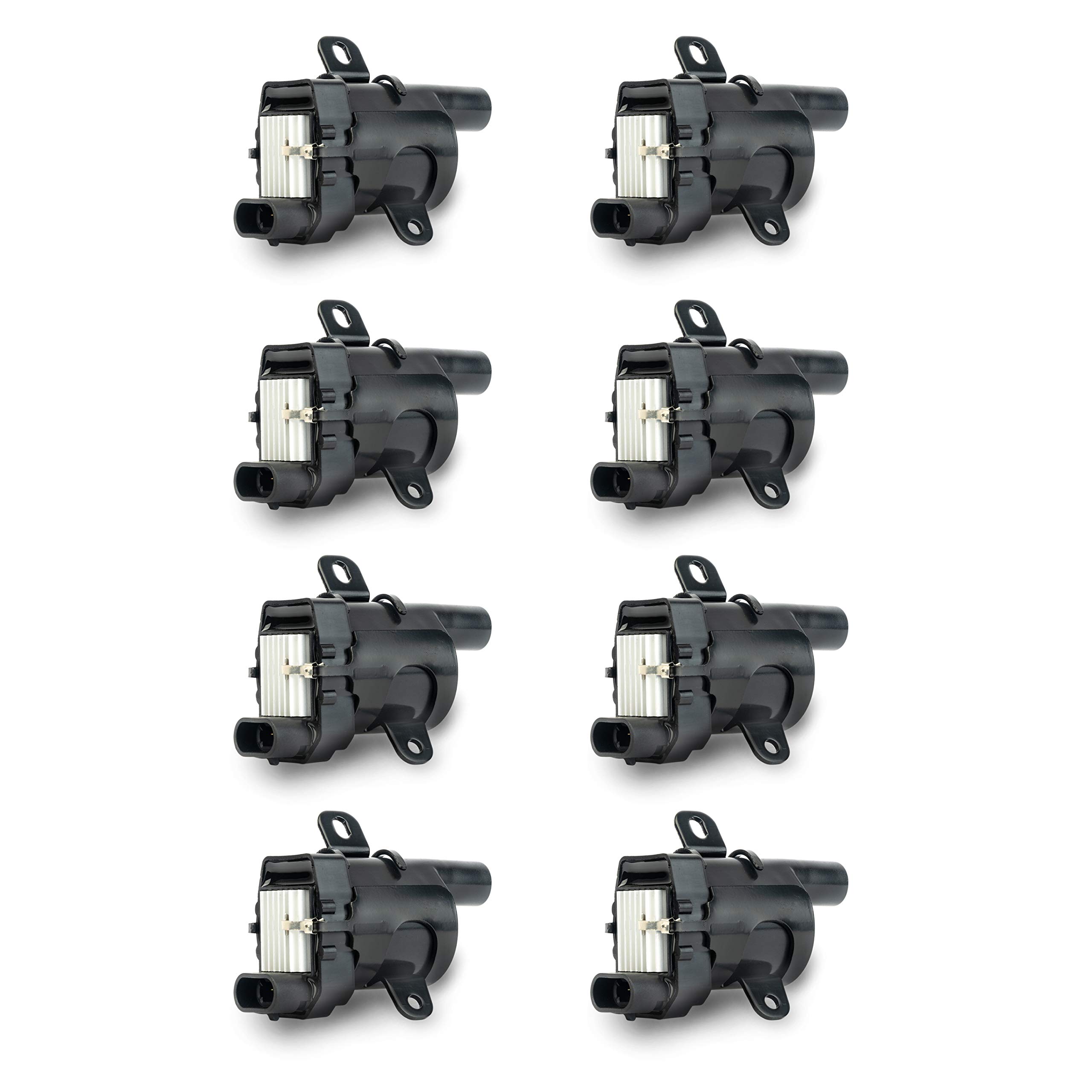 Ignition Coil Pack Set of 8 - Replaces 12563293, D585, C1251, 19005218 - Compatible with Chevrolet, GMC, Cadillac & Other GM Vehicles - V8 Silverado 1500, Tahoe, Suburban, Sierra, Yukon, XL, 2500