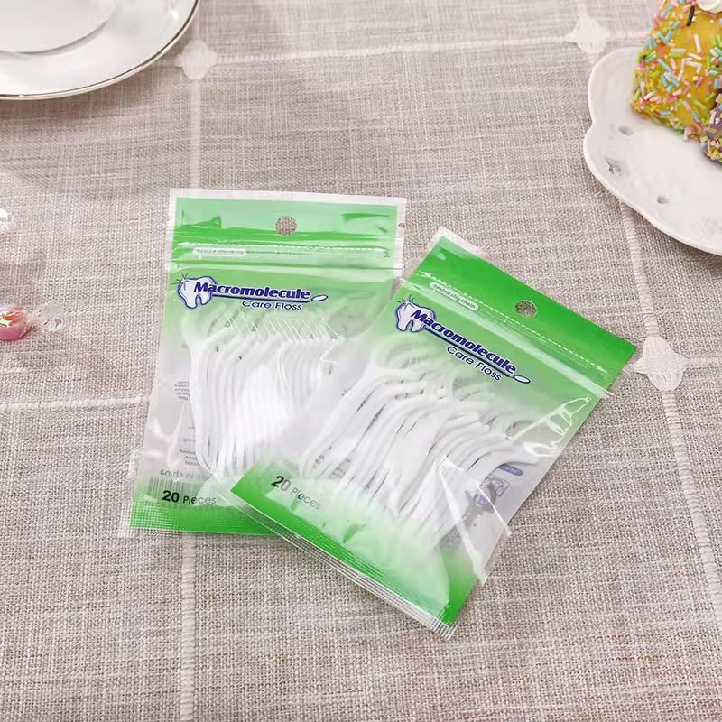 Complete Dental Care Kit: Floss, Bow, Toothpicks for a Healthy Smile Convenient Disposable Dental Floss Toothpick Set (40 PCS)