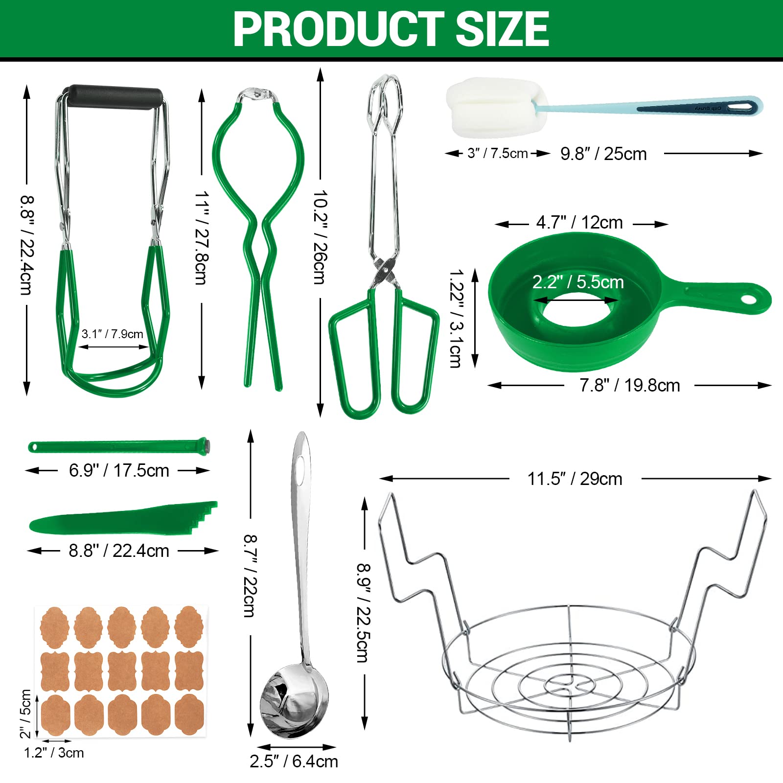 Canning Supplies Starter Kit, All-in-one Canning Kit with Rack, Home Canning Set Canning Accessories Canning Equipment and Supplies for Beginners and Enthusiasts
