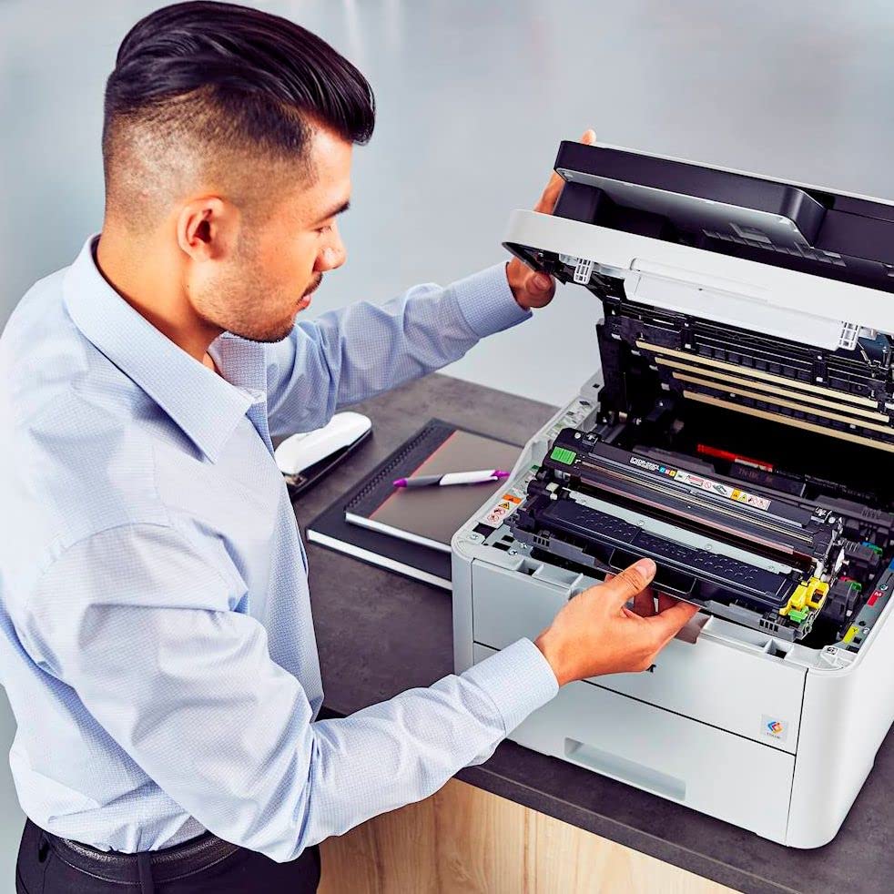 Brother HL-L3290CDW All-in-One Compact Digital Color LED Wireless Laser Printer - Print Copy Scan - USB and WiFi Connectivity, 25 ppm, 36 ppm, 600 x 2400 dpi, Auto Duplex Printing, 512MB RAM (Renewed)