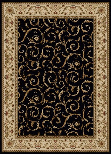 Radici 1599 Area Rug, 3'3 x 4'11, black