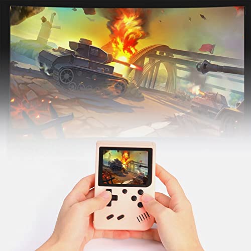 Built-in 500 Classic Games Support 8-bit FC games Handheld Retro Video Game Console Gameboy Kids Gifts (Pink)