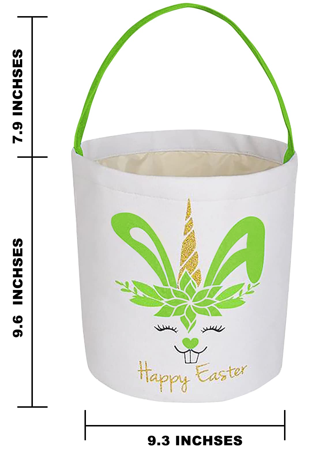 Kids Easter Bunny Basket Canvas Egg Candy Bags Cotton Rabbit Buckets Gifts