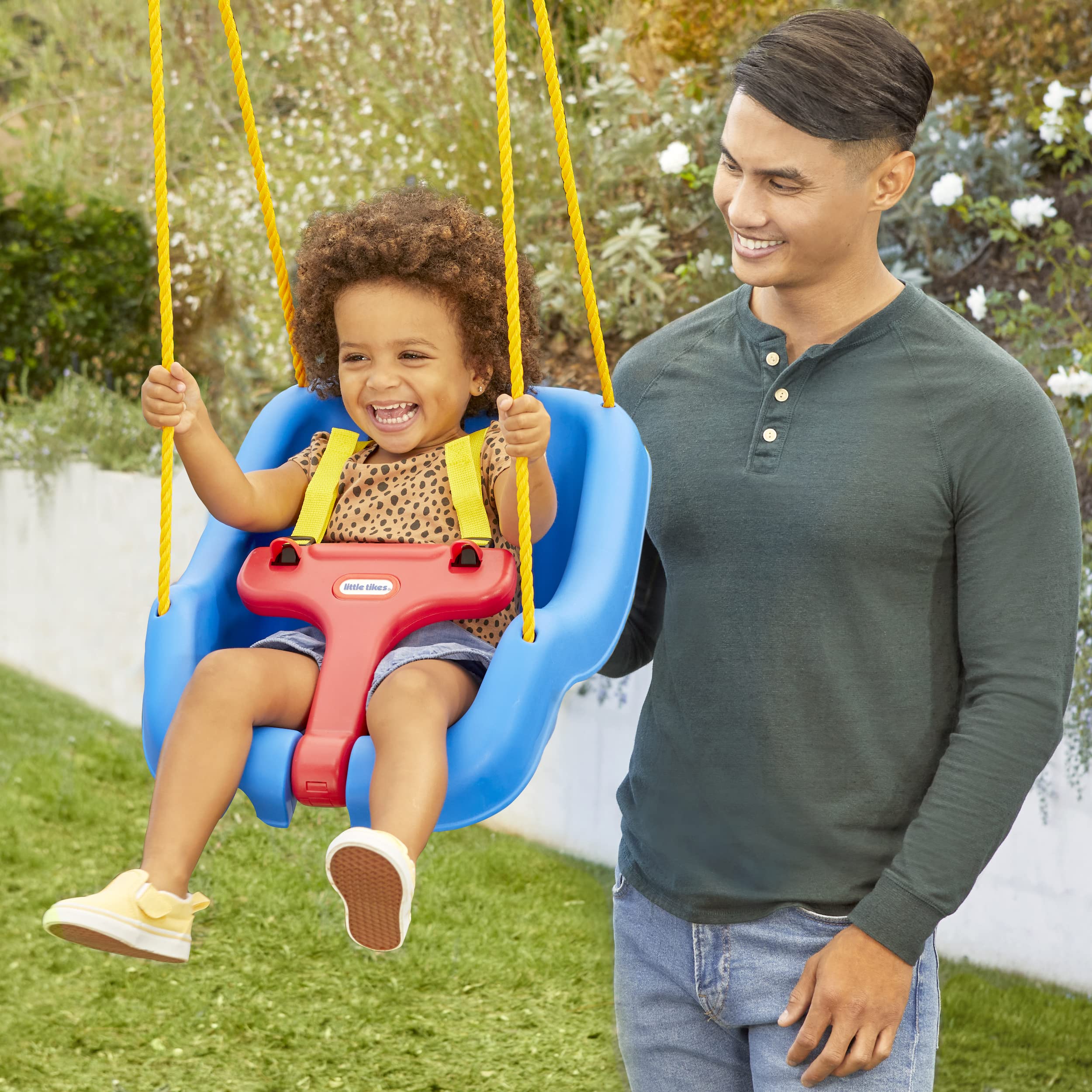 Little Tikes 2-in-1 Snug 'n Secure Swing Blue, 16.30 L x 16.00 W x 17.00 H Inches
