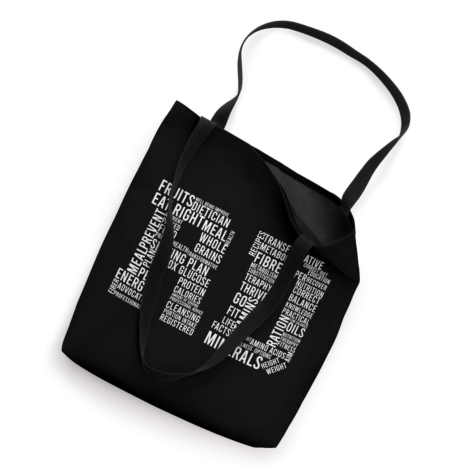 RD Words Registered Dietitian Dietician Nutrition Food Gift Tote Bag