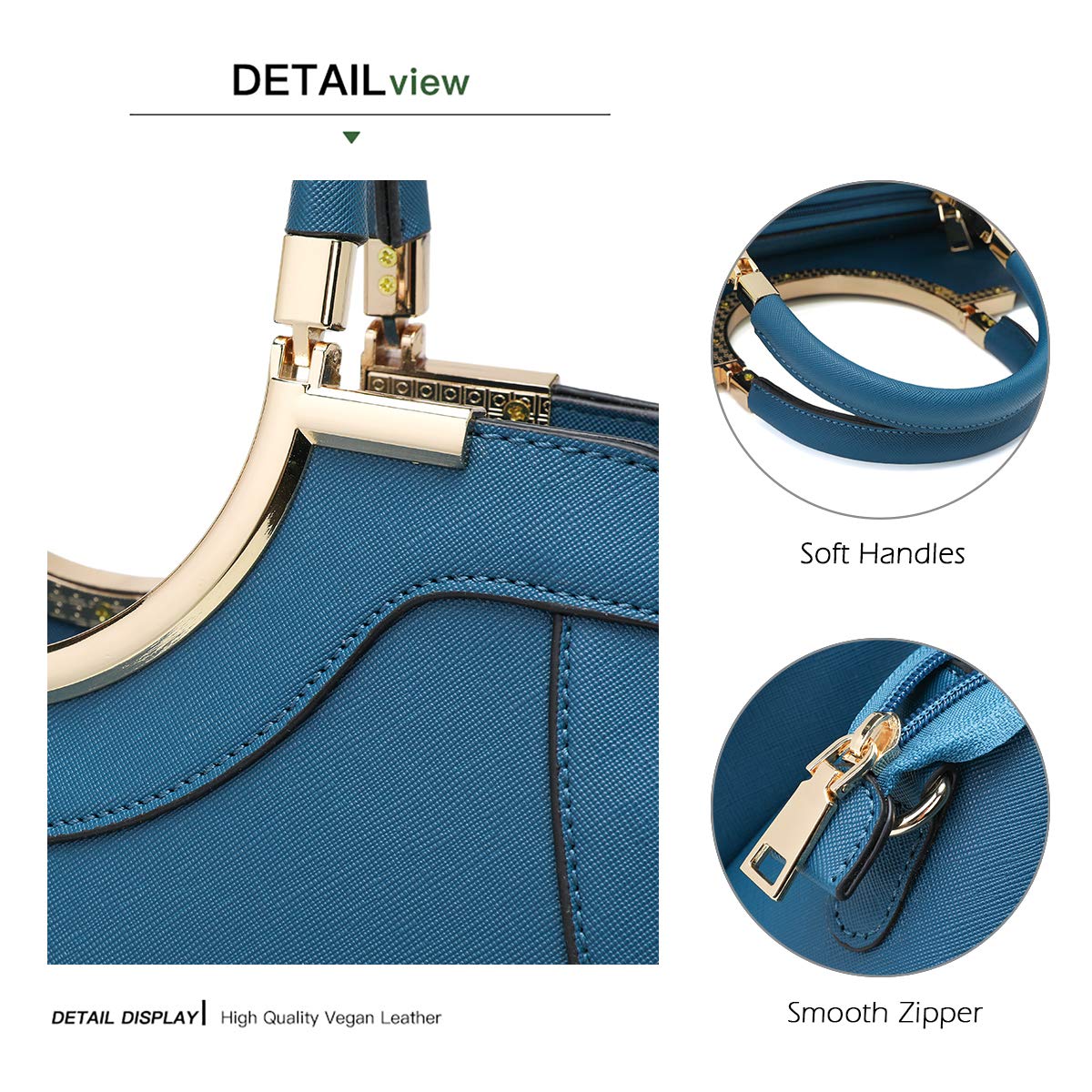 LJOSEIND Women’s Handbags Designer Purses Satchel Totes Structured Shoulder Bags