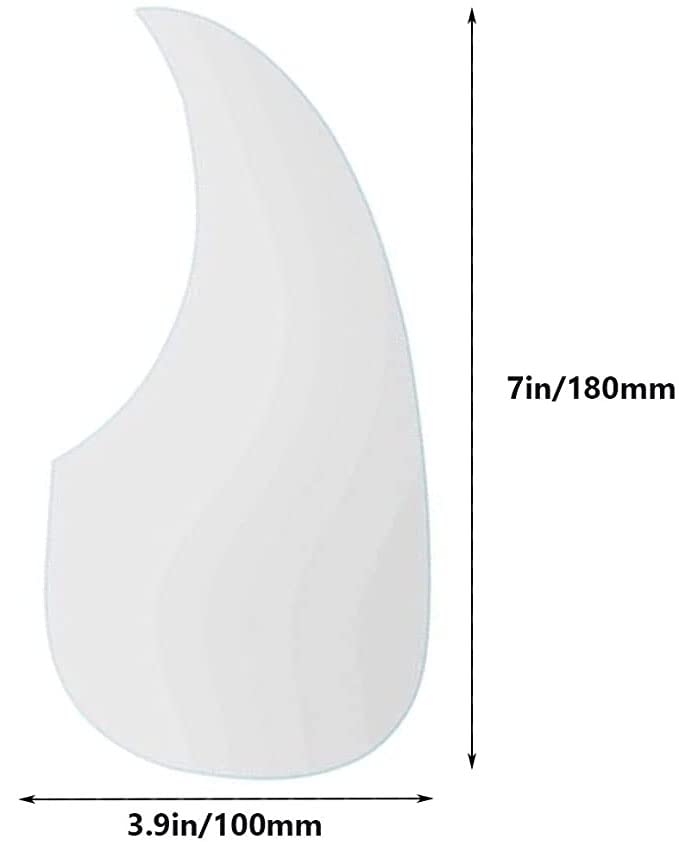 Transparent Acoustic Guitar Pickguards, PVC Droplets Self-adhesive, 41” Pick Guard Protects Your Guitar Surface (Water Drop)