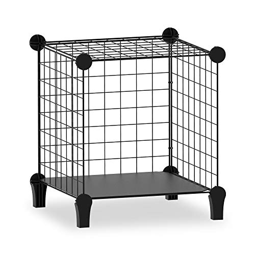 HOMIDEC Wire Cube Storage, Storage Shelves 4 Cube Bookshelf Bookcase Closet Organizer and Storage, Wire Storage Shelves Multi-Use DIY Storage Cube Shelf for Books, Toys, Clothes, Tools