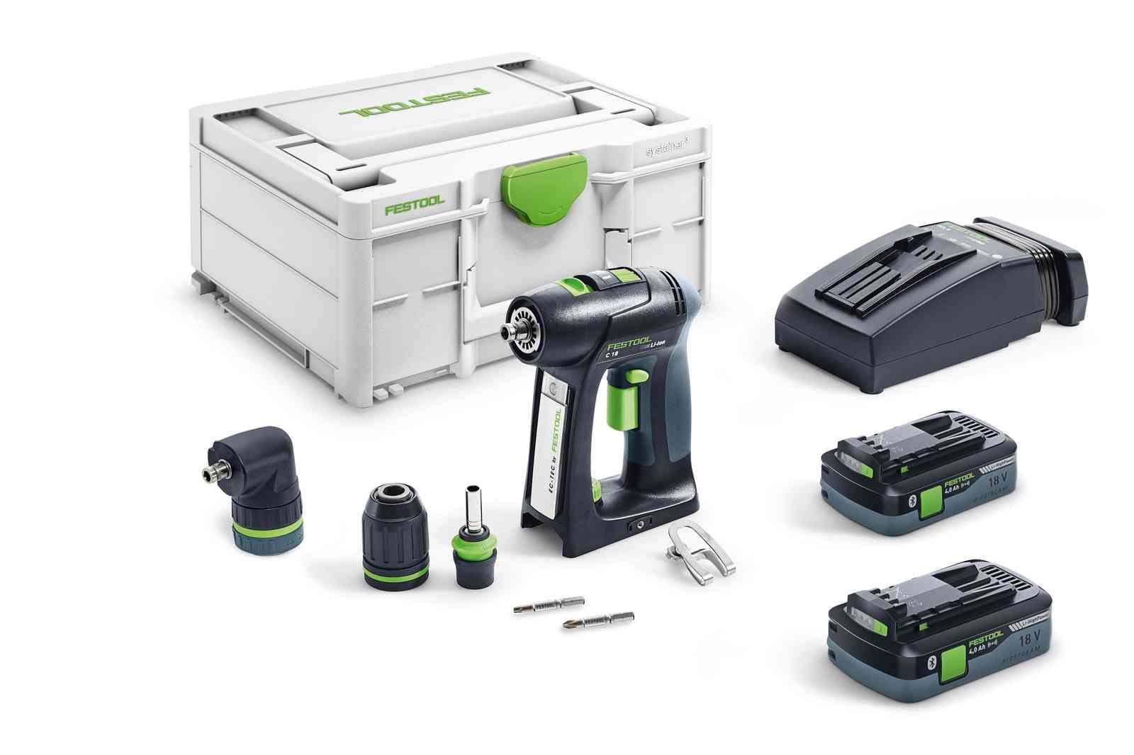 Festool 577619 Cordless Drill C 18 HPC 18V 4.0 Ah I-Set