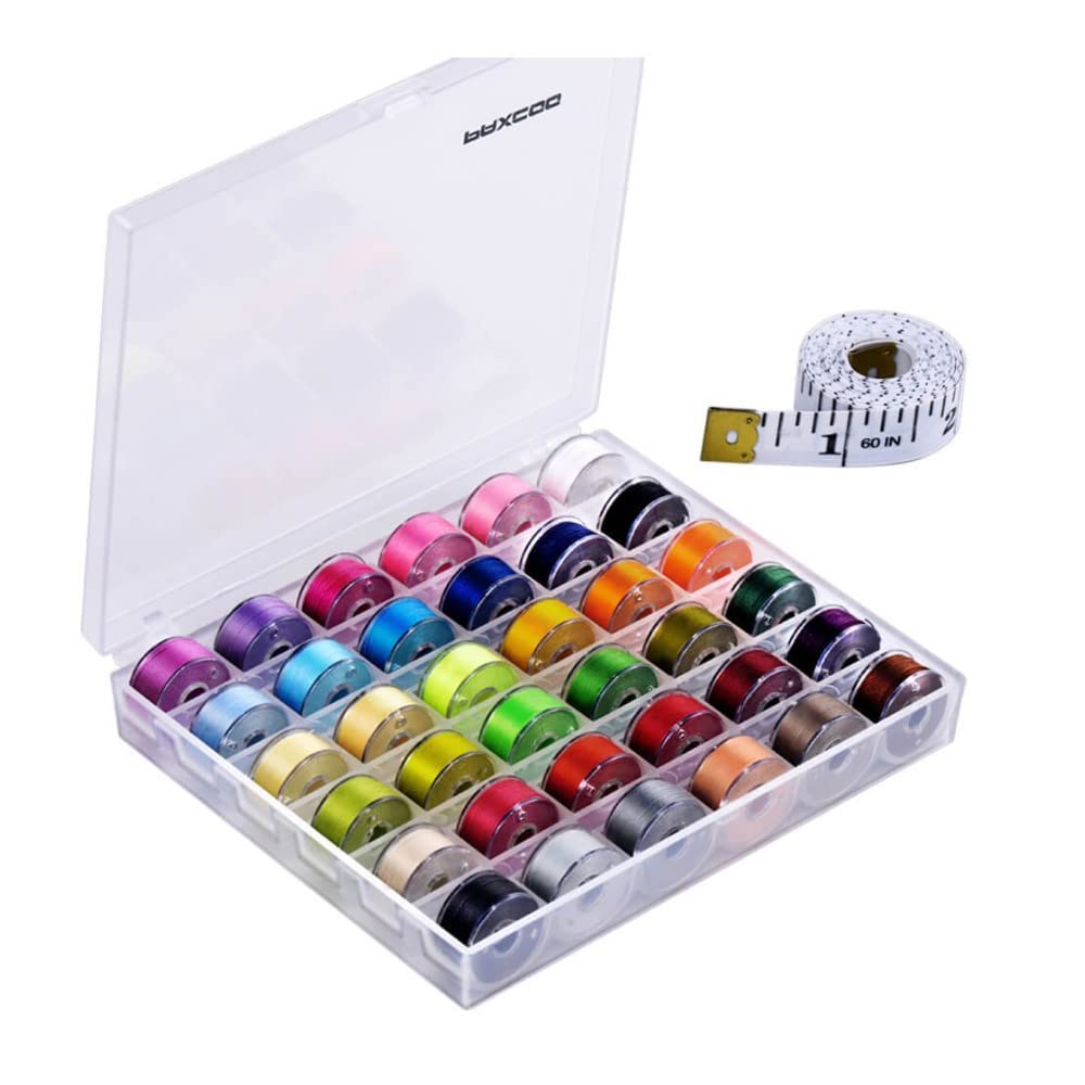 Brother XR9550 Sewing and Quilting Machine (White) Bundle with 36-Piece Bobbins and Sewing Threads with Case (2 Items)