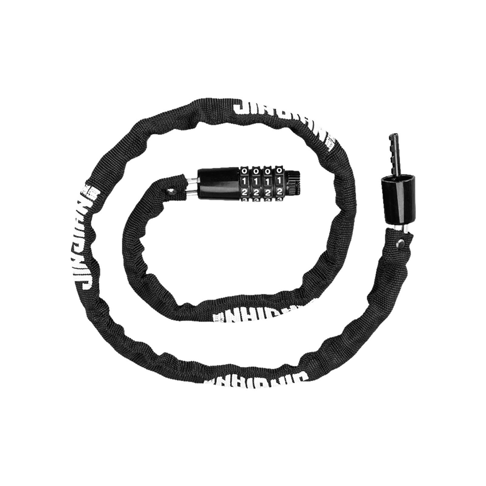 Cable Lock, Anti Theft Security Lock, Thick Heavy Duty Braided Steel Cable Lock, Self Coiling Resettable Combination Code, Security Lock for Outdoor Equipment Combination Key Lock