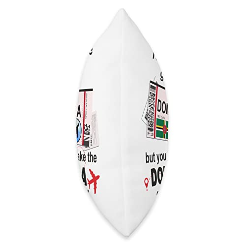 Dominica Home Country - Dominica Outfits & Designs Girl Boarding Pass-Dominica Throw Pillow, 18x18, Multicolor