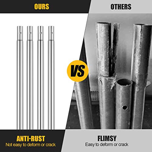 Goplus Snow Roof Rake, Extendable 4.8-20FT Snow Shovel for Snow Removal w/ Aluminum Frame & Anti-Slip Handle, Ideal for Roof Car, 25-Inch Blade