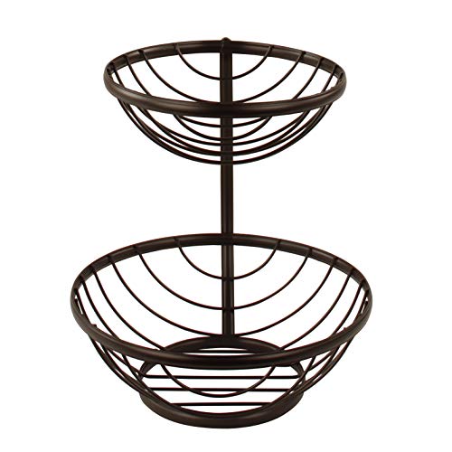 Spectrum Diversified Ashley Arched 2-Tier Server for Storage and Display of Fruit Vegetables Produce and More, Medium, Bronze