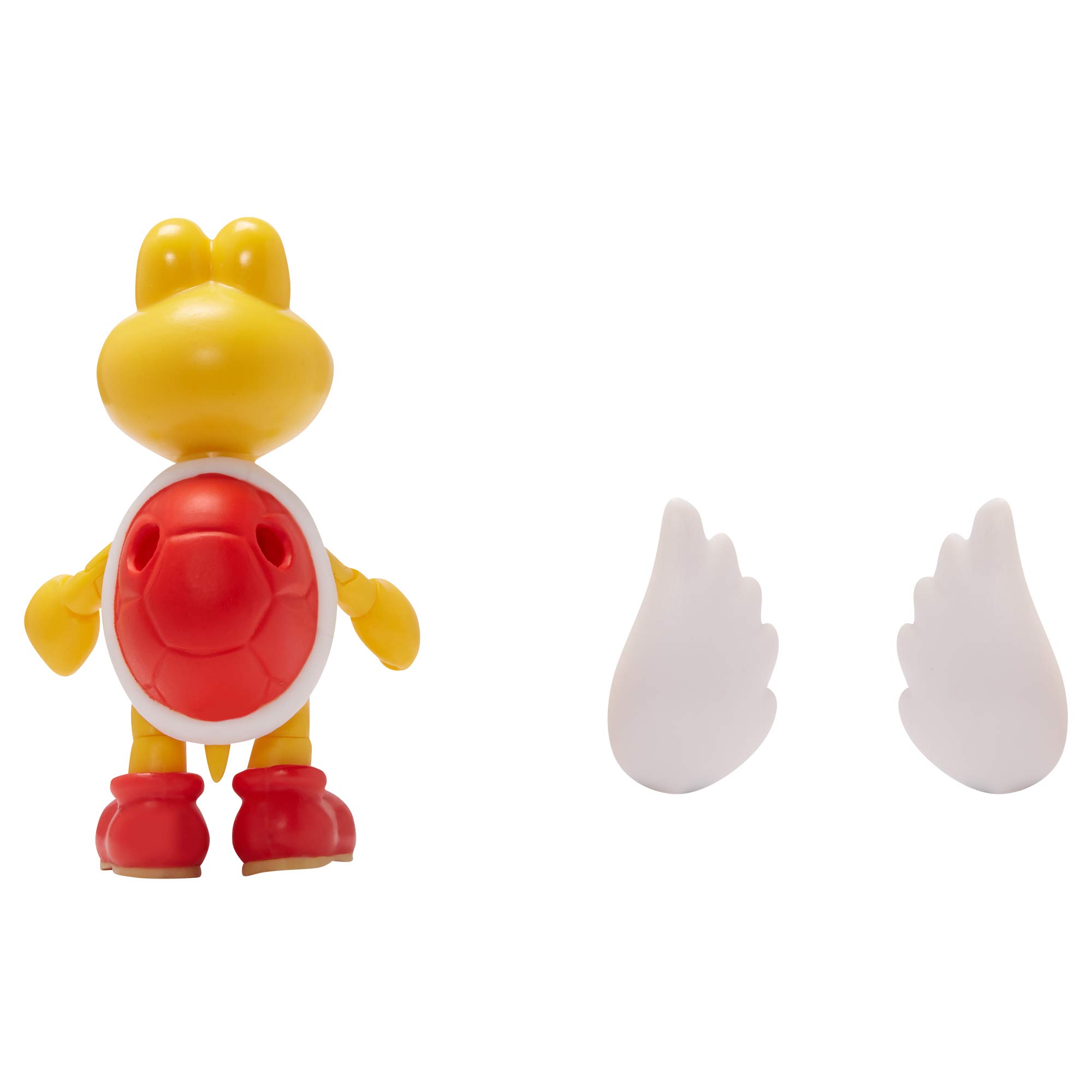 Super Mario Collectible Red para Koopa Troopa 4" Poseable Articulated Action Figure with Wings Accessory, Perfect for Kids & Collectors Alike! for Ages 3+